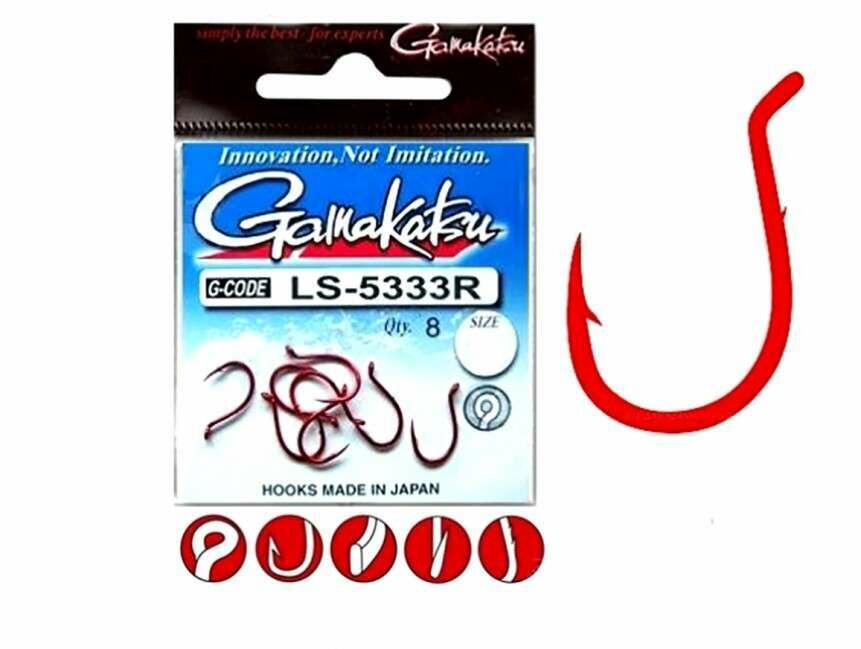 Крючок рыболовный Gamakatsu LS-5333R 8P №12 ( упк. по 8шт.)