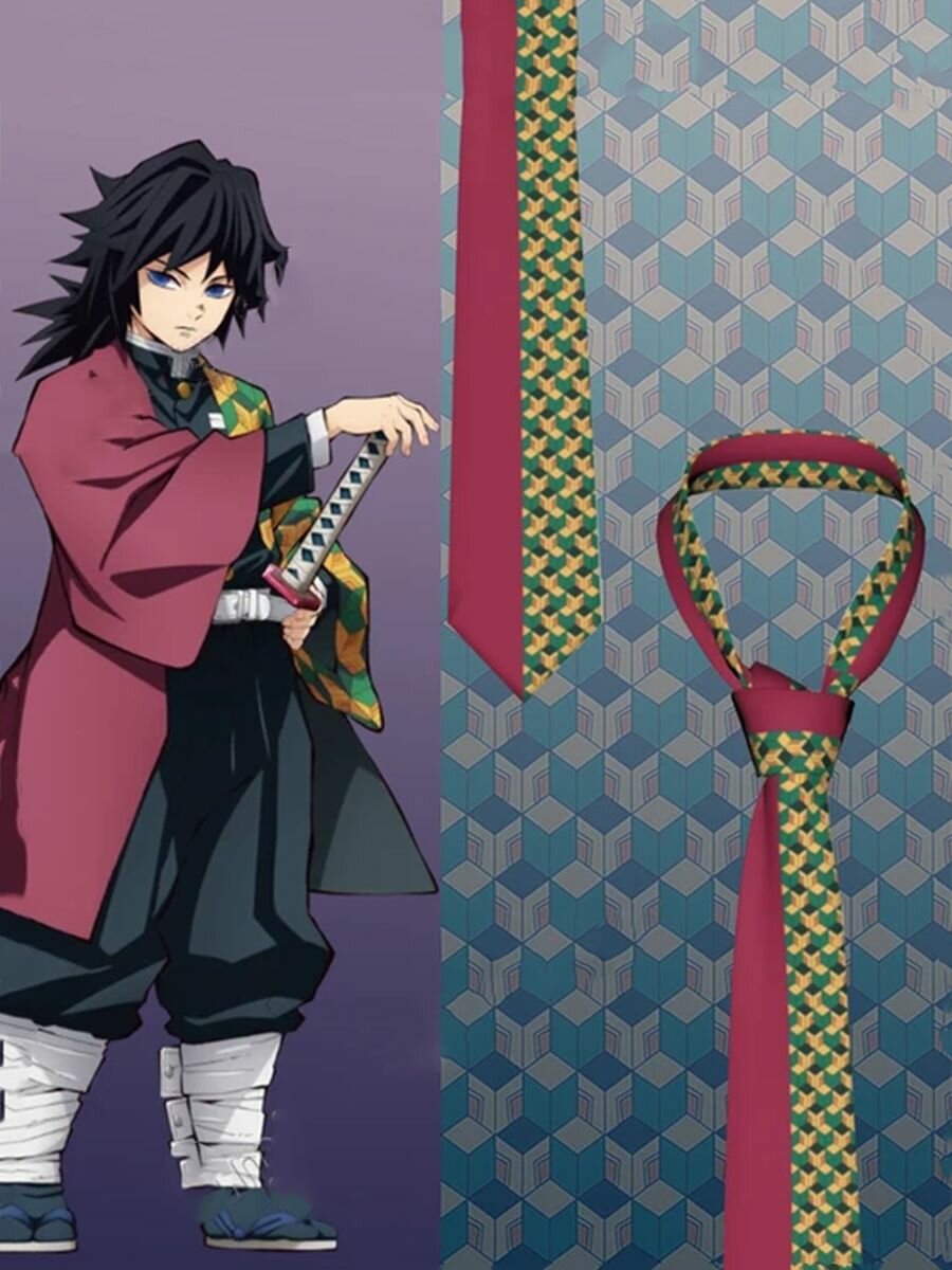 Галстук Гию Томиока из аниме Клинок рассекающий демонов