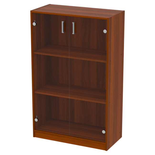 Шкаф Меб-фф Офисный шкаф СБ-60+А-5+С-19 проз цвет Орех 77/37/123 см