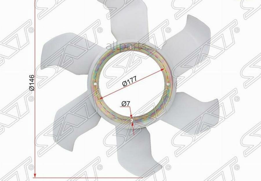 SAT ST-1320A015 Крыльчатка Mitsubishi L200 05- / Pajero 06-20