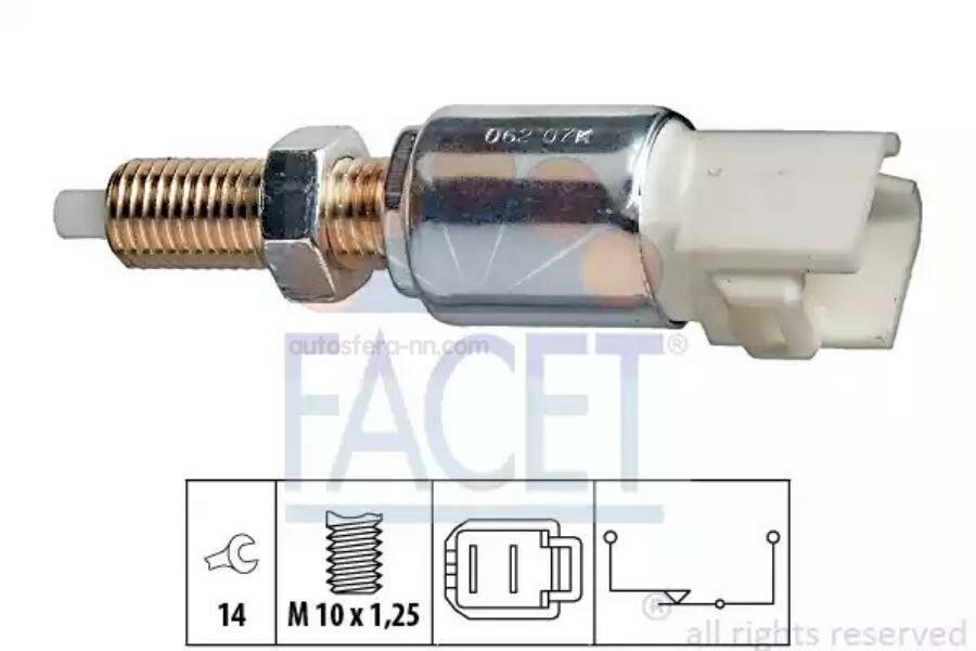 FACET 71062 Датчик стоп-сигнала HONDA CIVIC VI 1.5 11/95-12/96