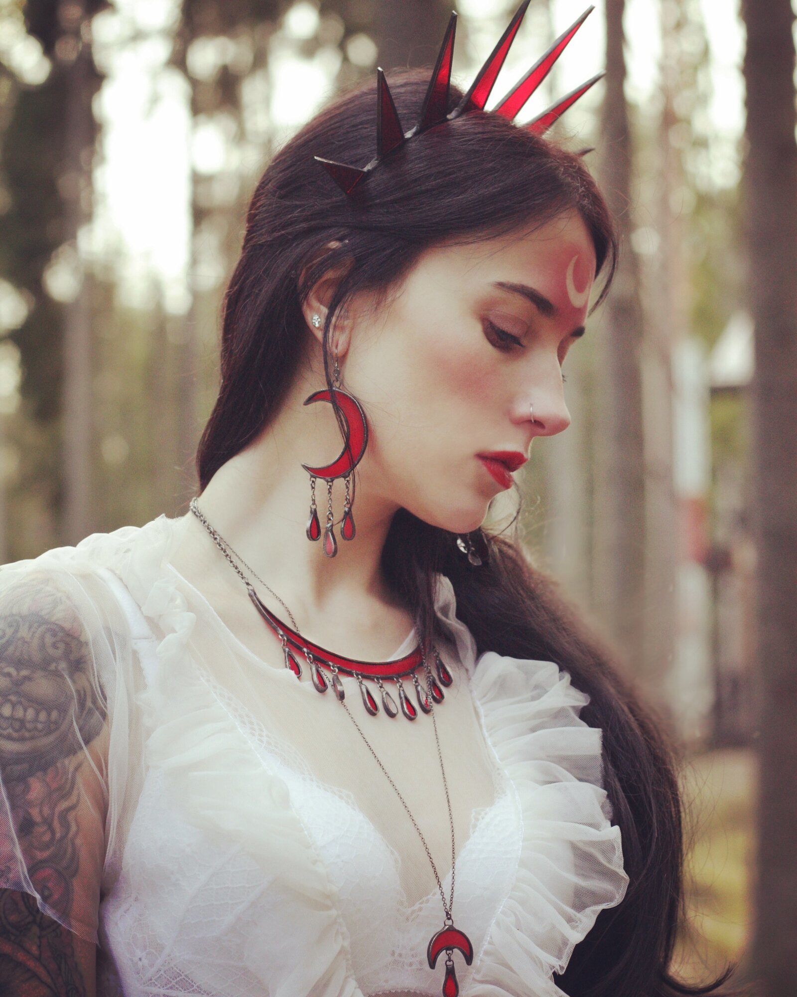 Серьги, стекло