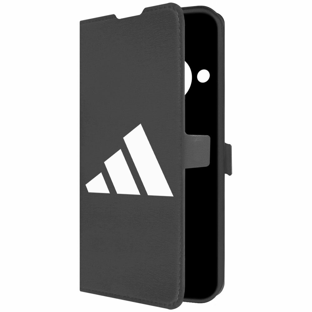 Чехол-книжка Krutoff Eco Book для Honor X9a Adidas (Адидас) (черный)