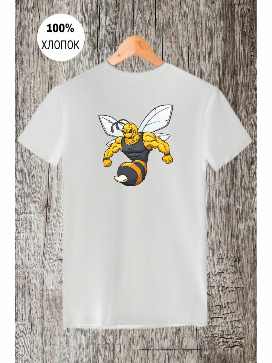 Футболка мультяшная злая пчела шершень gym
