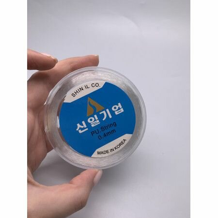 Леска-резинка, Люкс, бесцветная, прозрачная, толщина 0,4 мм, цена за 1 шт