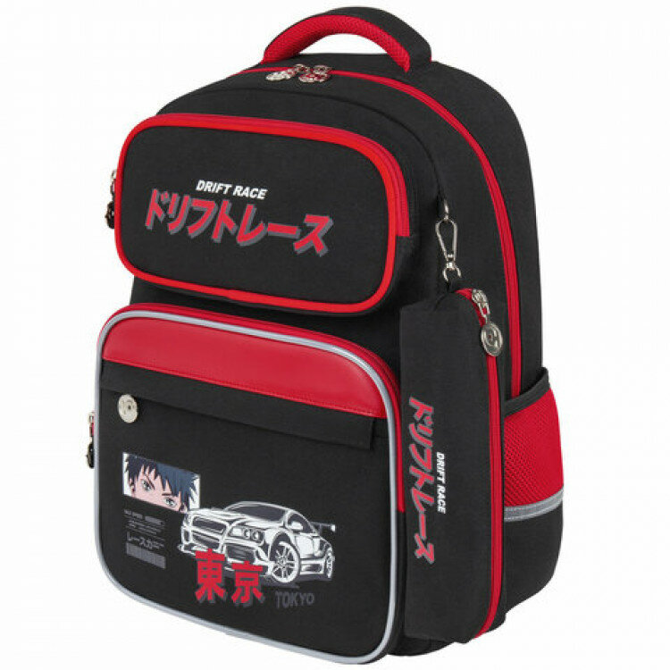 Рюкзак юнландия COMPLETE, с пеналом в комплекте, эрго-спинка, "Anime boy", 42х29х14 см, 272053