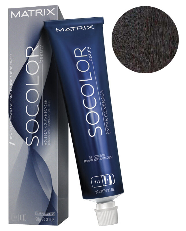 Краска для волос Matrix Socolor Beauty 505m, светлый шатен мокка, перманентная, 90 мл
