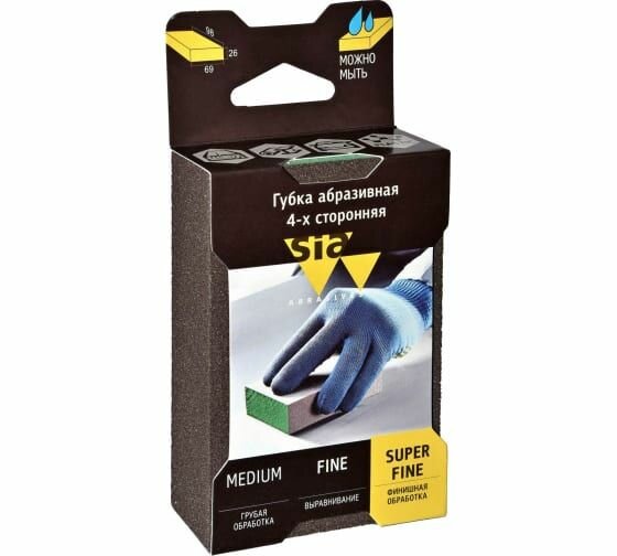 Губка абразивная siasponge 4s superfine sia Abrasives ssp-4s-s-fine