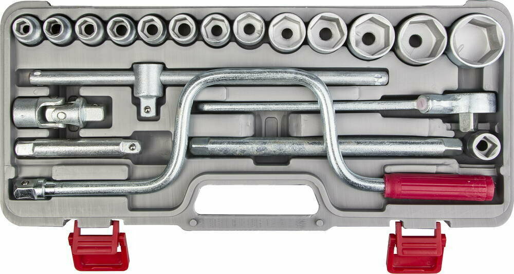 НИЗ Шоферский инструмент №3, 19 предм, 1/2 , набор торцовых головок в пластиковом кейсе (2761-30)
