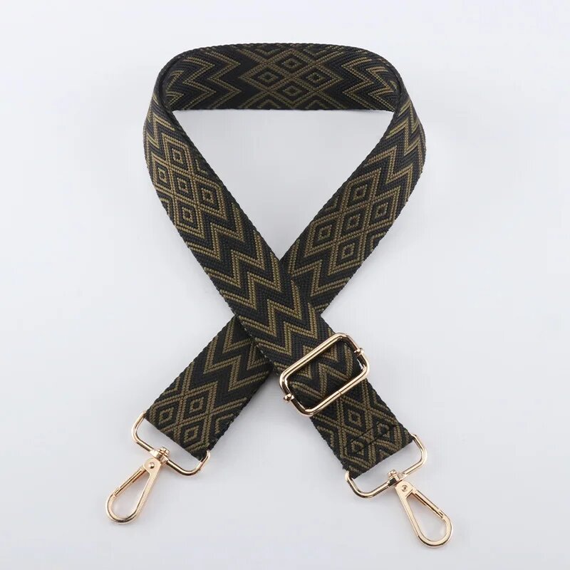 Ремень для сумки женский, нейлоновый, J191-A7, Light Gold Buckle