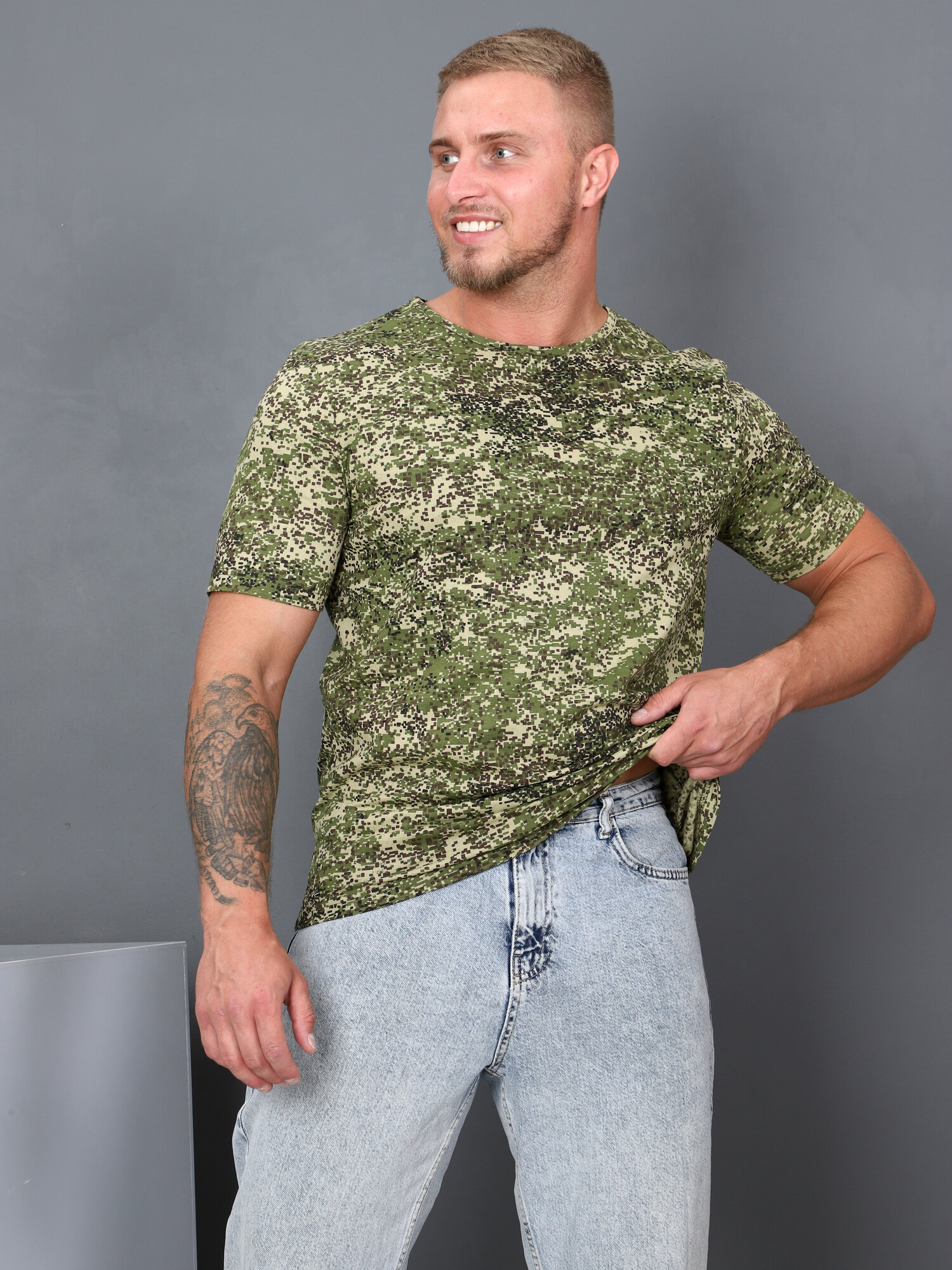 Футболка для мужчин/тактическая, камуфляжная