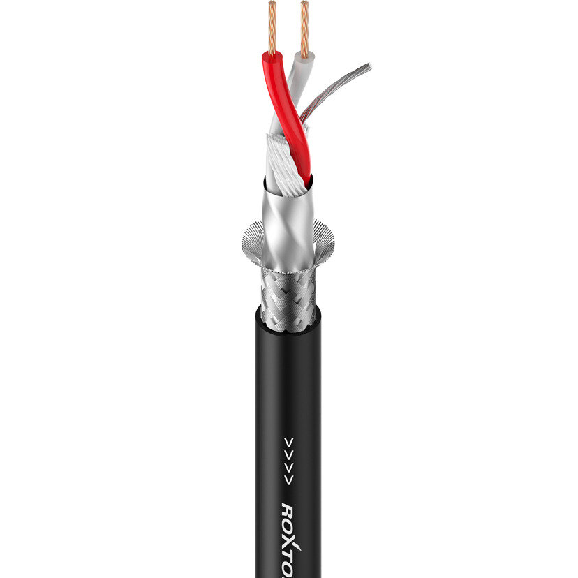 Кабель DMX в нарезку Roxtone DMX022/200 Black 200.0m, катушка