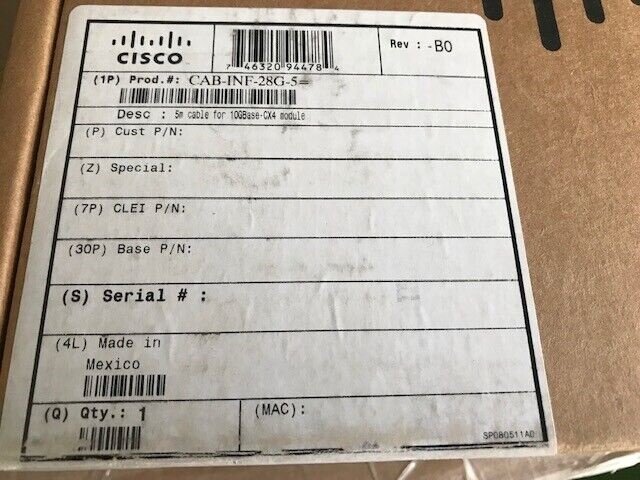 Cisco CAB-INF-28G-5