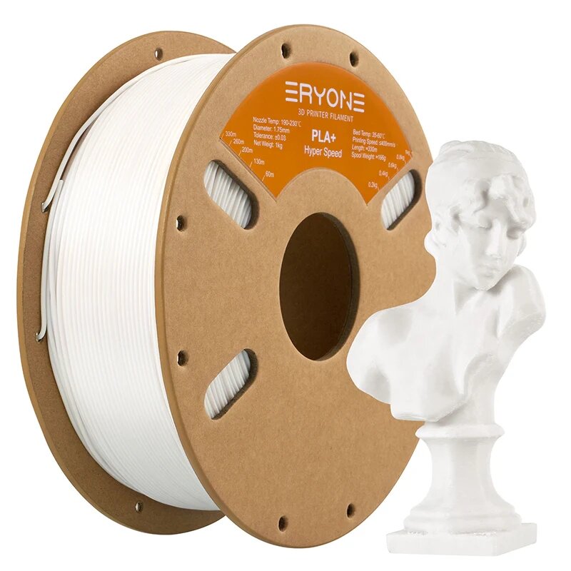 PLA+ HS высокоскоростной пластик Eryone Белый ivory white High Speed 1,75 мм 1 кг