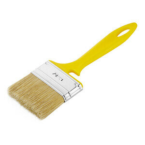 Кисть малярная плоская искусственная щетина Wenzo Pro 70х12 мм для эмалей и лаков на водной основе