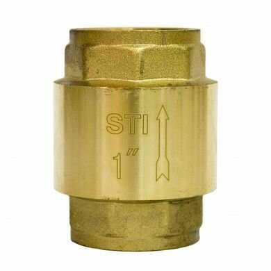 Клапан обратный пружинный STI 1" латунный шток