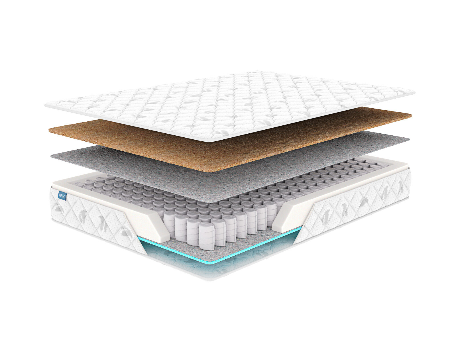 Матрас ортопедический Димакс Оптима Премиум Хард Лайт, независимые пружины, 200х80х17 см