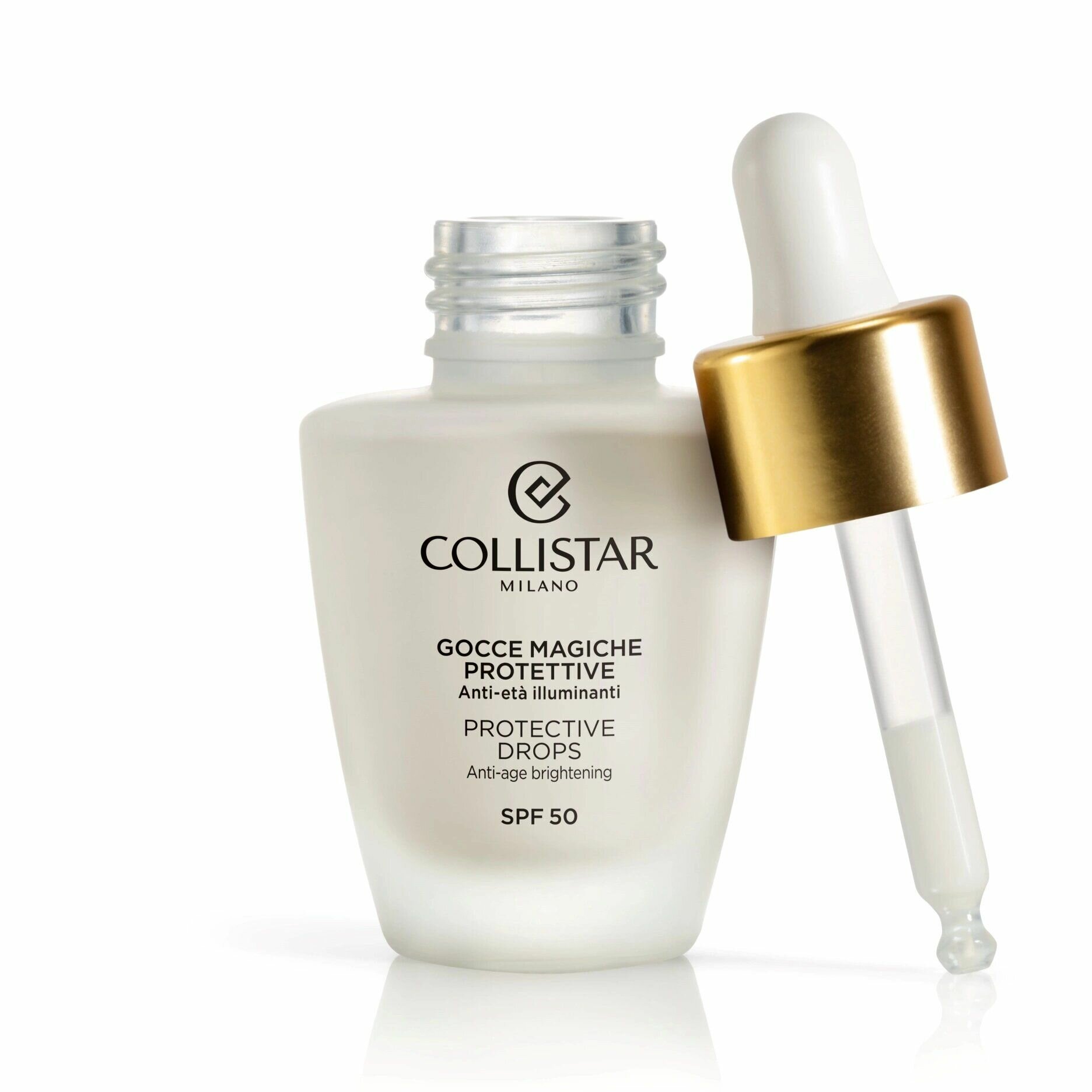 Collistar - Антивозрастное осветляющее средство (без коробки), Protective Drops SPF 50, 30 мл
