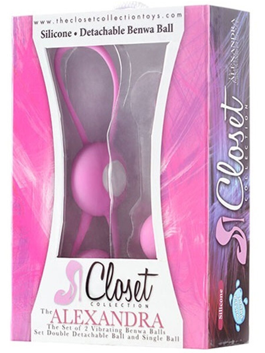 Вагинальные шарики со смещенным центром тяжести "THE ALEXANDRA BEN WA BALLS - LAVENDER" 3.5см