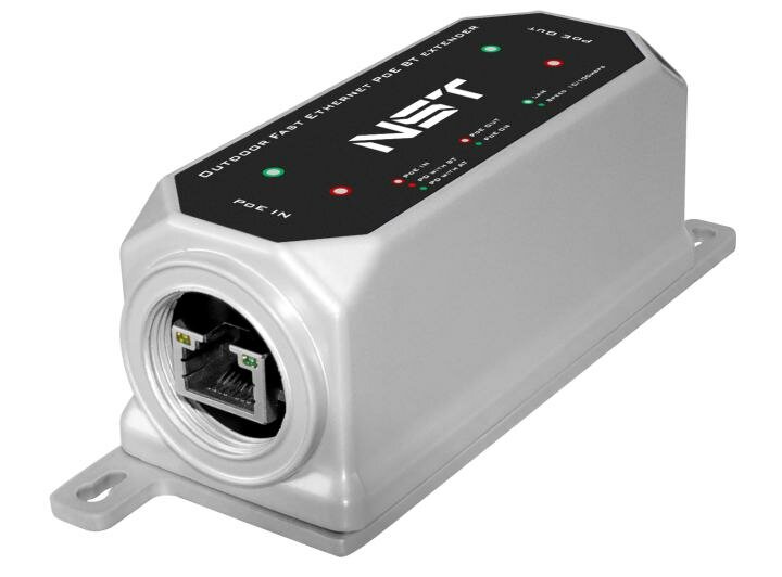 NST NS-EX-1FP/W Уличный PoE удлинитель 10M/100M Fast Ethernet до 500м (до 22W)