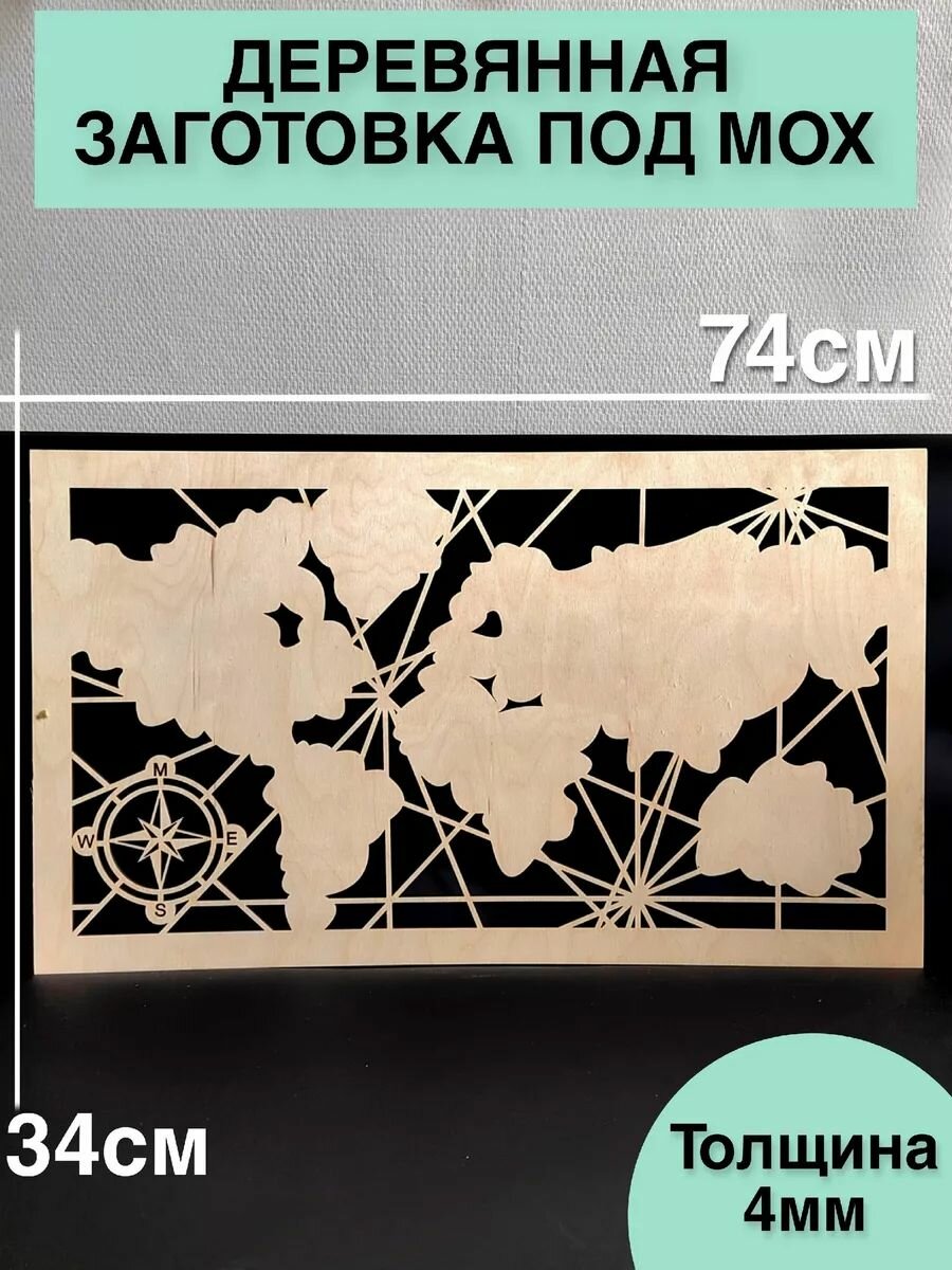 Заготовка для изделий из мха "Карта Мира"