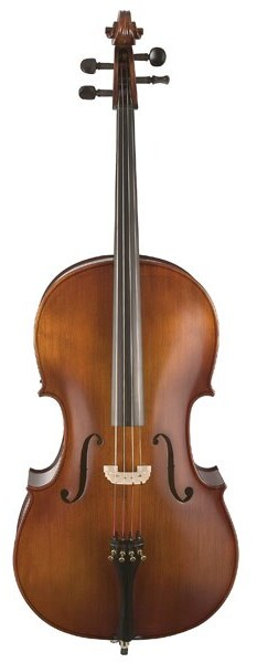 MPC 550 3/4 Виолончель 3/4. Изготовлена из огненного клёна, гриф и колки из чёрного дерева, металлический подгриф с 4-мя машинками, коричневый -жёлтый лак. В комплект входит нейлоновый чехол