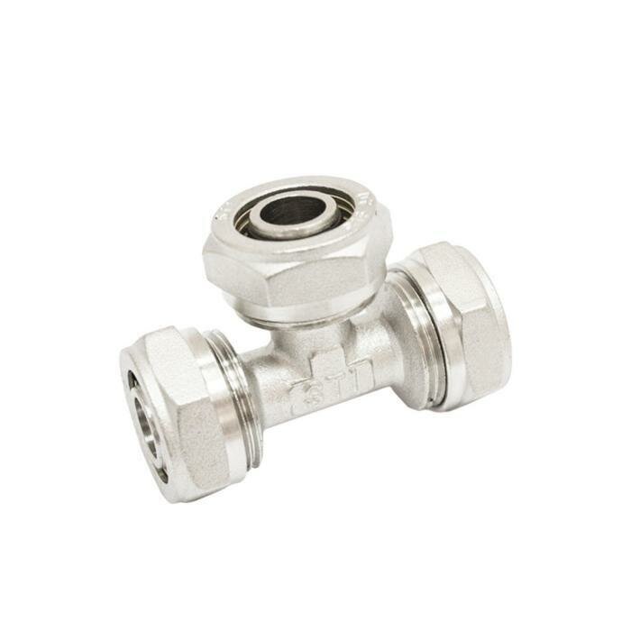 Тройник STI, обжимной, 16 мм, тройник обжимной, фитинг