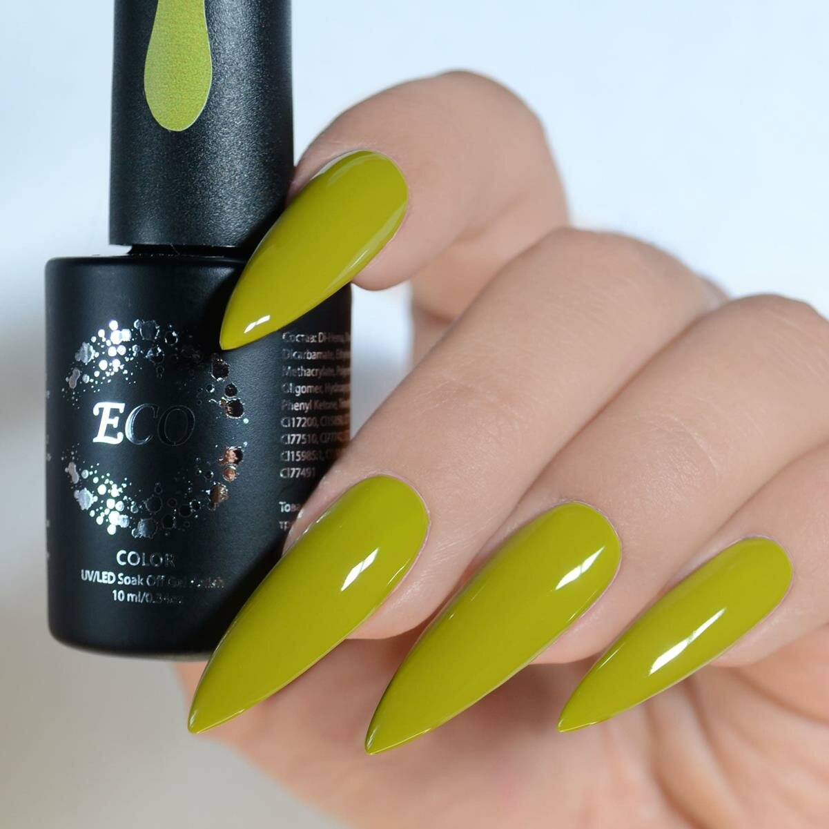 Гель-лак для ногтей ТМ ECO №133, зеленый, 10мл