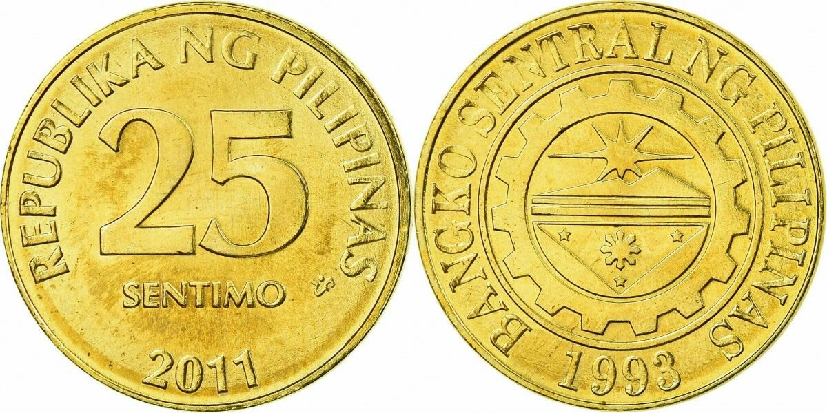 Филиппины 25 сентимо, 2003-2017 XF — фото 1