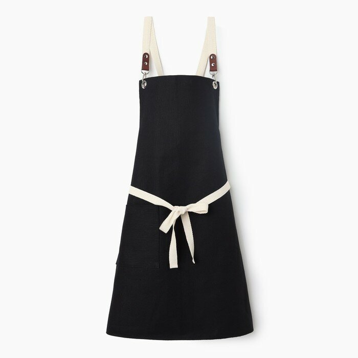 Фартук Этель Minimalist design 60х70 см, dark, лён 45%, хлопок 55% 395 г/м2, 10300783