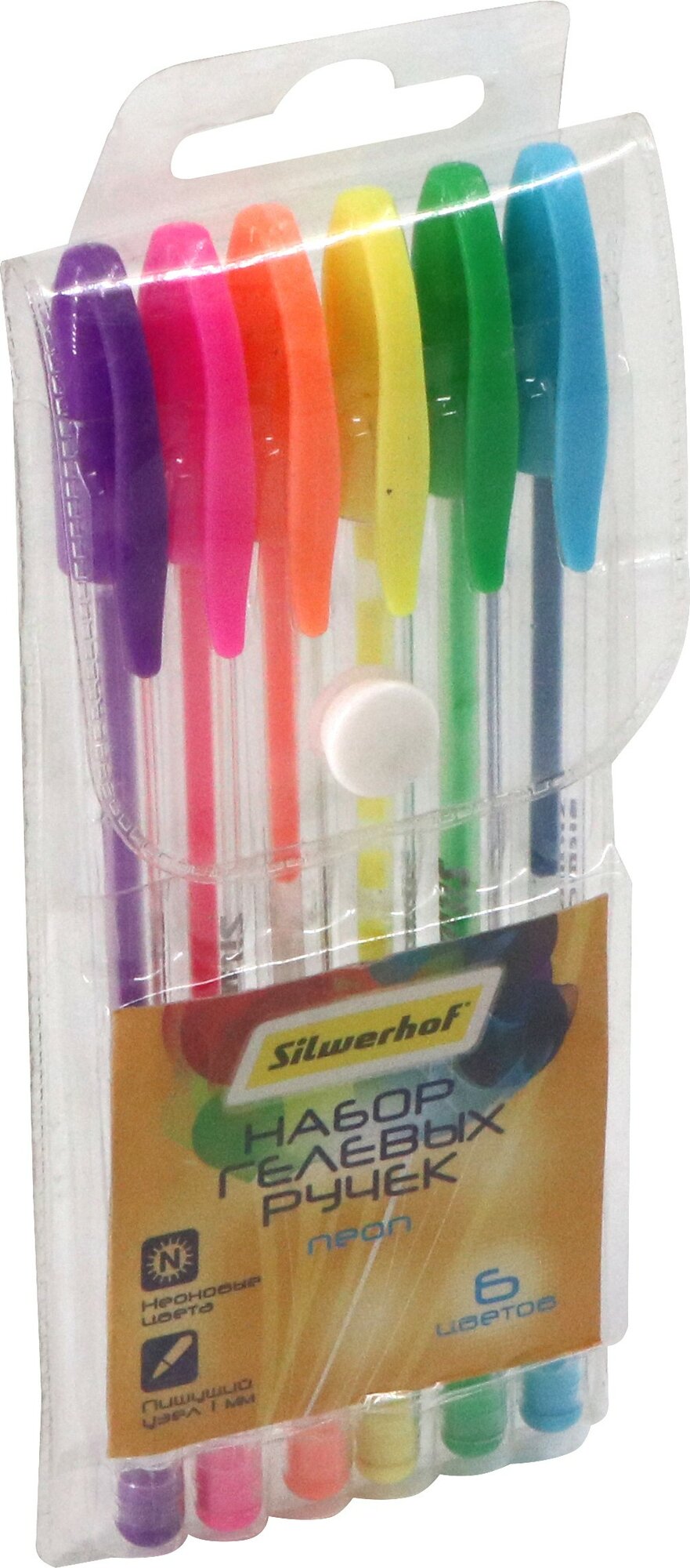 Набор ручек гелевых 6 цветов NEON (026178-06)