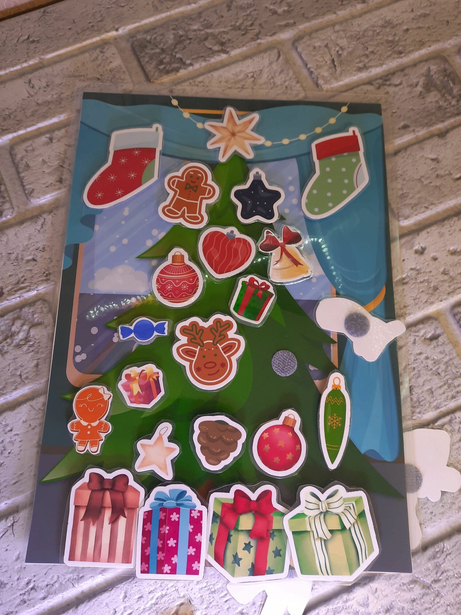 Игра развивающая, на липучках, на память, логику, мышление "Новый год"