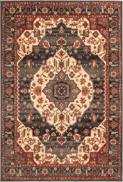 Ковер шерстяной на пол в гостиную в спальню 160х240 см бежевый классический ворс 8 мм 324786 KoverVDom