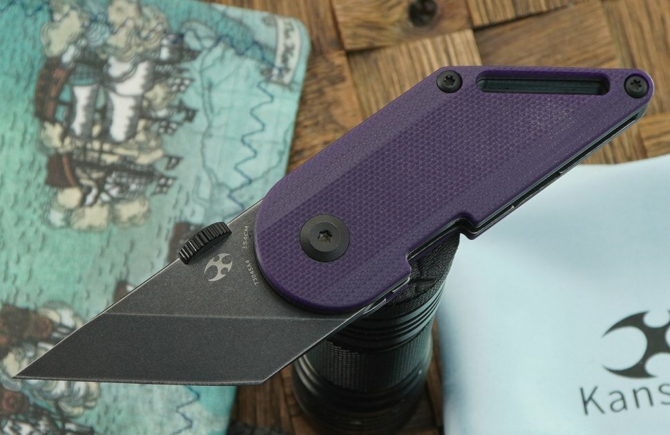 Складной нож Kansept Knives Dash, сталь 154CM, BW, рукоять фиолетовый G-10