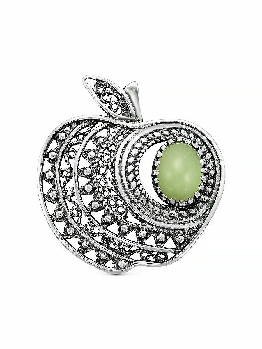 Брошь, серебро, 925 проба, оксидирование