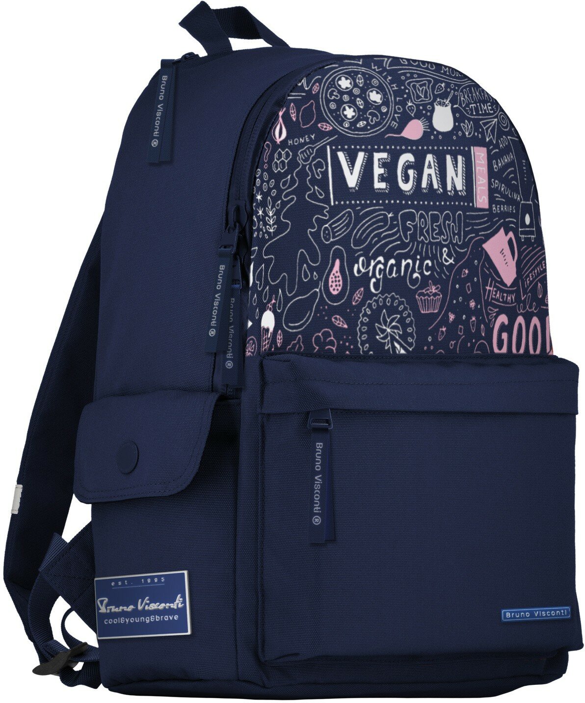 Рюкзак молодежный VEGAN, синий