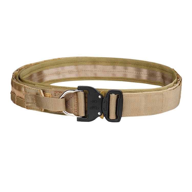 Двухслойный утолщенный тактический пояс CS, улучшенная версия, пояс из нейлона Cobra