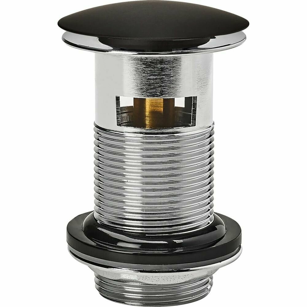 Выпуск WIRQUIN QUICK CLAC с отверстием для перелива L75 мм, латунь, хром/черный