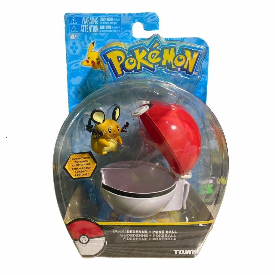 Игровой набор с фигуркой Pokemon - Dedenne + Poke Ball / Покебол
