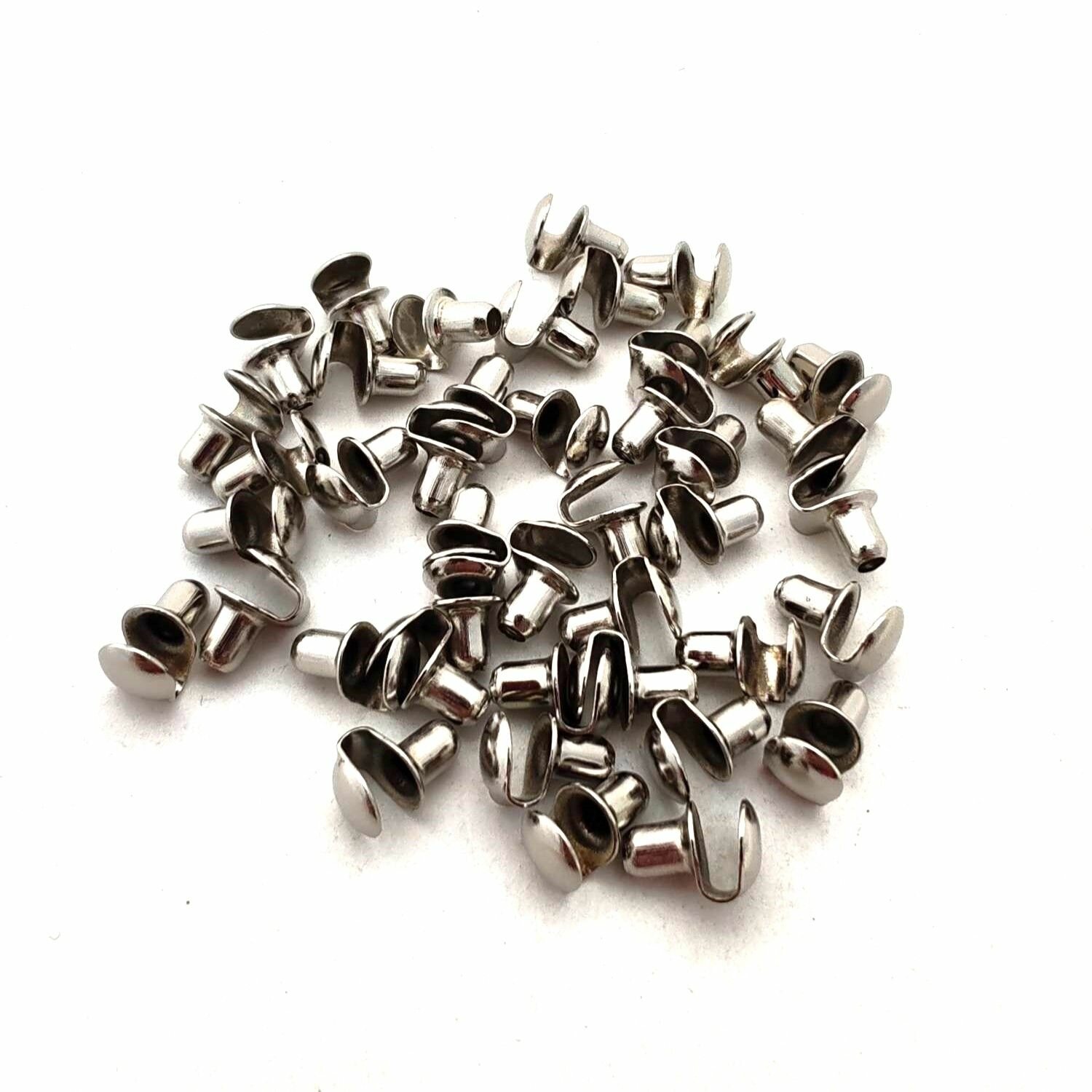 Крючки обувные Нева Партнер, металл, никель, диаметр 0,8 см, 100 штук