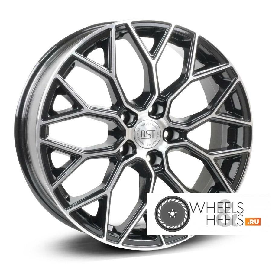 Диск автомобильный литой RST R198 18x6.5 5x108 et33 dia60.1 Черный с полированной лицевой поверхностью