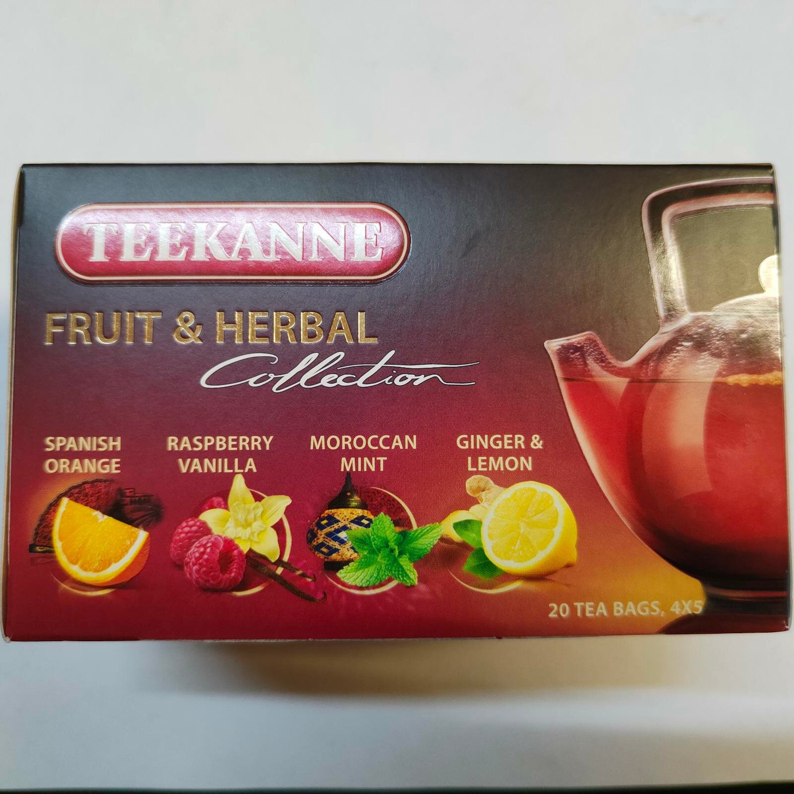 Чай 80 пакетов TEEKANNE Ассорти Фруктовый и Травяной. Набор из 4 пачек по 20 пакетиков в конвертах