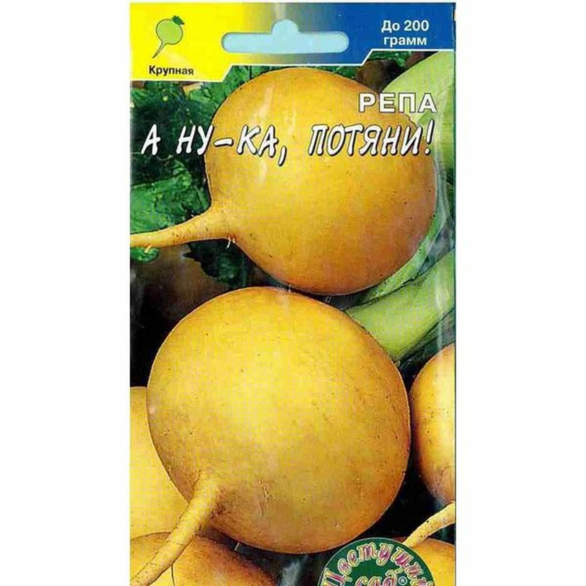 Семена Репа А ну-ка, потяни, Цветущий Сад, 1 пачка - 0.5г семян