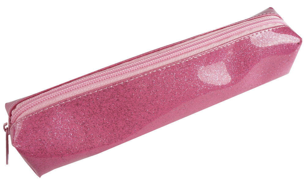 Пенал косметичка 1отд. К-620 Малиновый с блестками пчелка (уни)