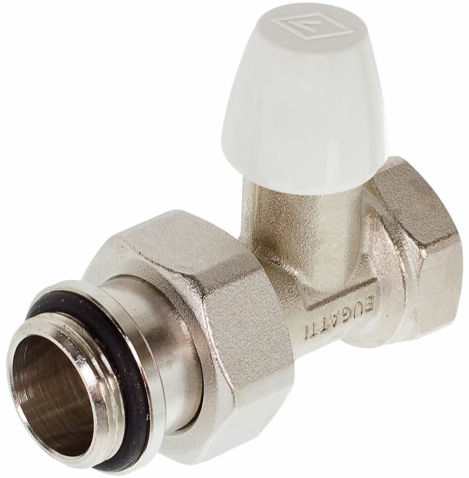 Бугатти клапан запорный для радиатора прямой 3/4" НР(ш) х 3/4" ВР(г)