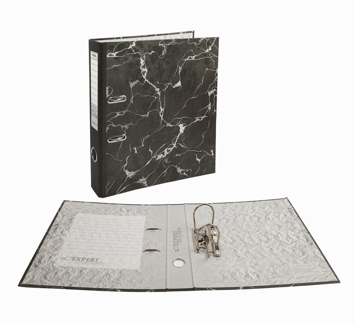 Папка-регистратор "Expert Complete" под мрамор 50 мм 10 шт. Classic Lite A4 арочный механ. черный EC102810