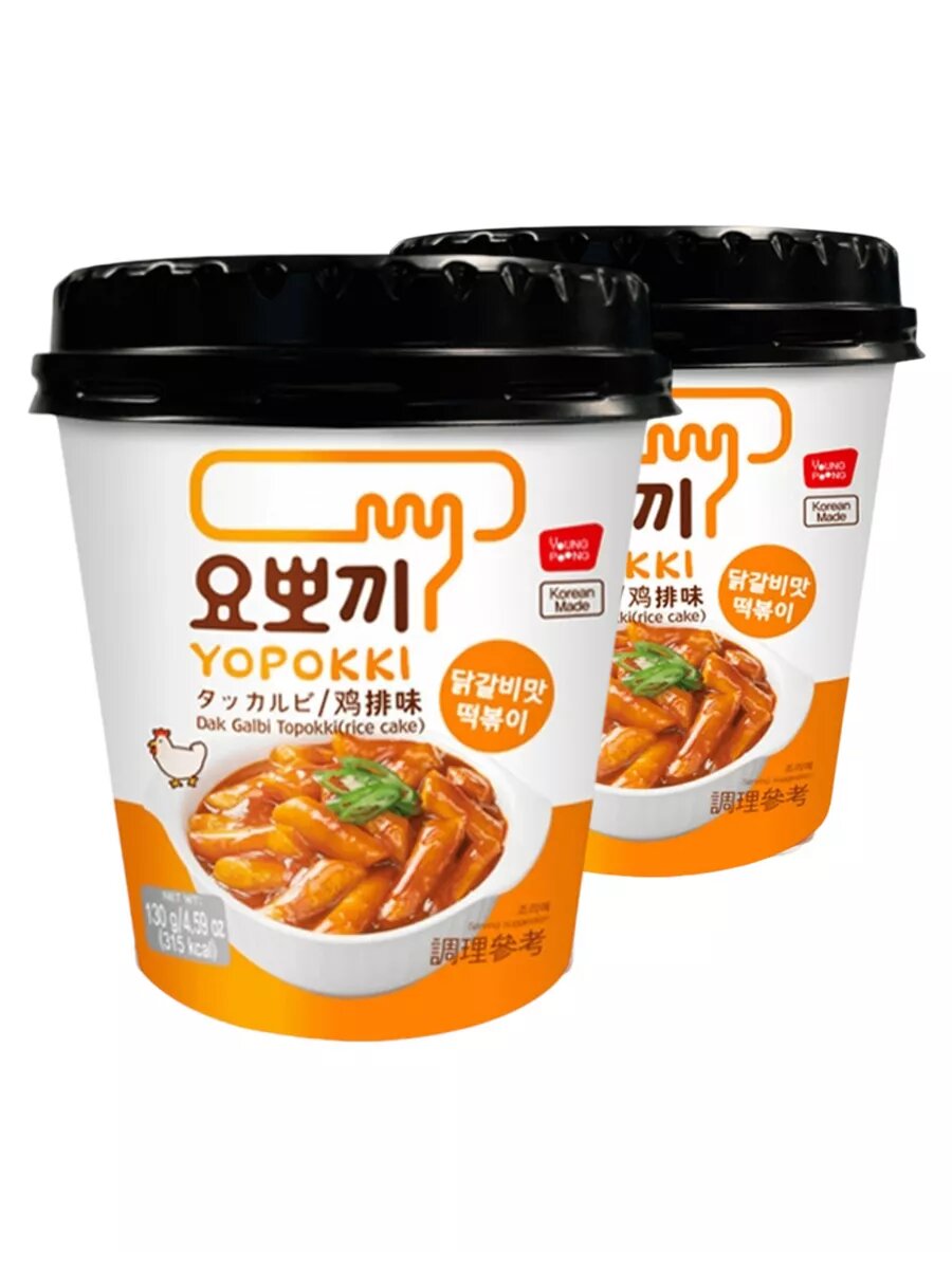 Токпокки со вкусом жареной Курицы Dak Galbi 130 г * 2 шт