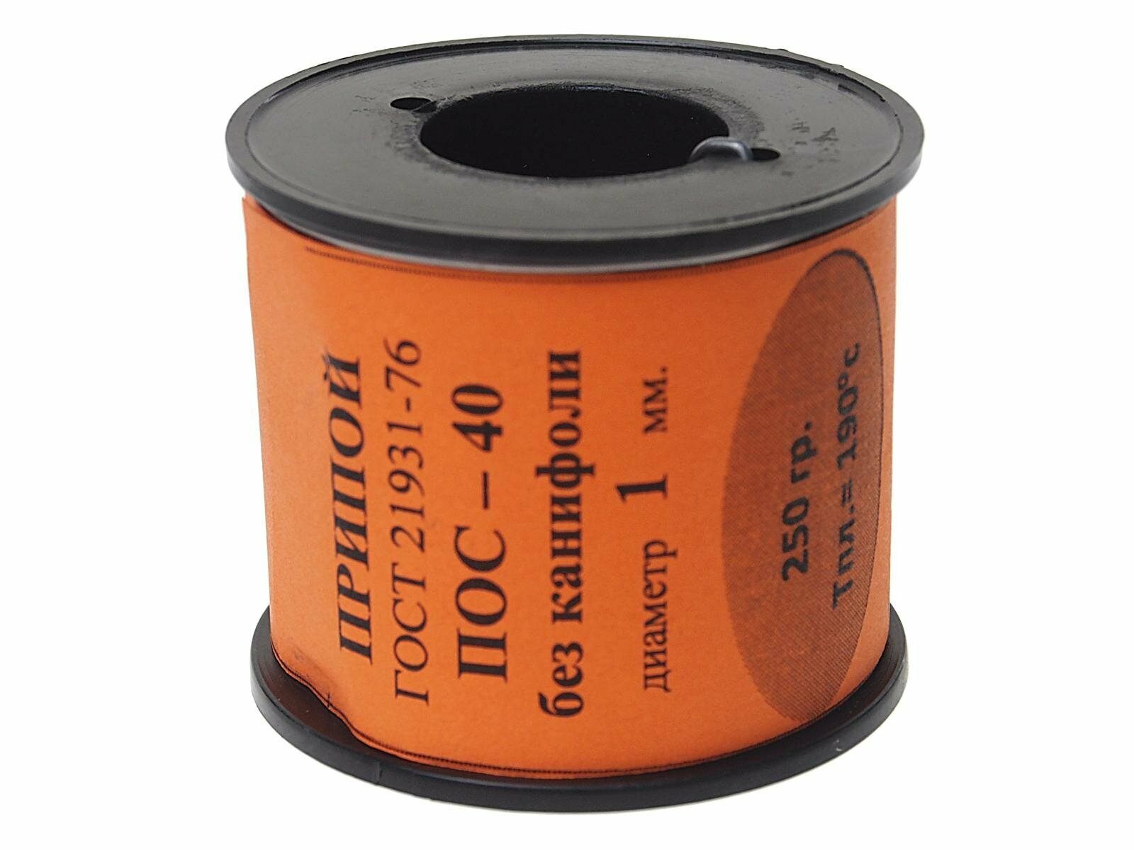Припой ПОС-40 d 1.0мм 250г катушка ВТО