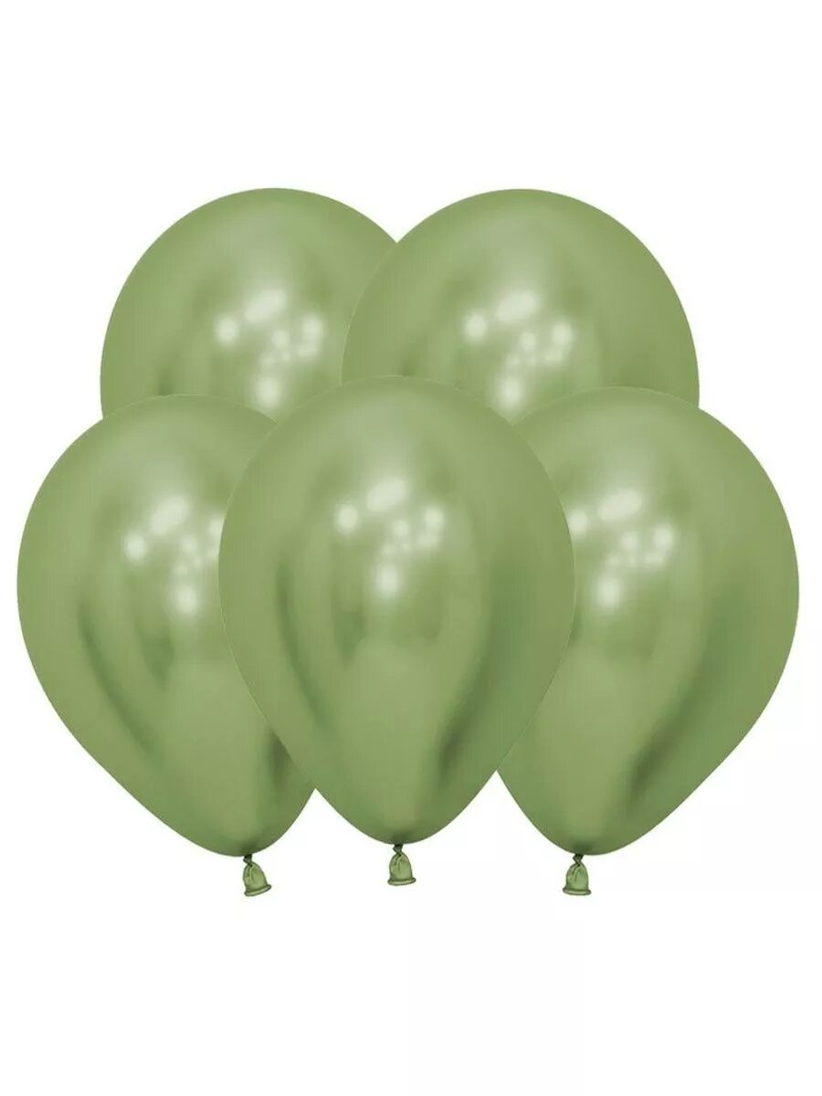 Рефлекс Лайм (Зеркальные шары) / Reflex Lime Green, латексный шар (5"/12,5 см ) 50 шт. / SEMPERTEX, Колумбия
