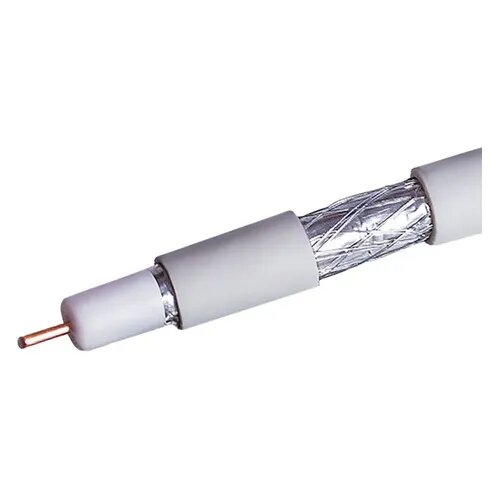 Кабель коаксиальный NETON CCS, RG-6, 100м, белый [109l]